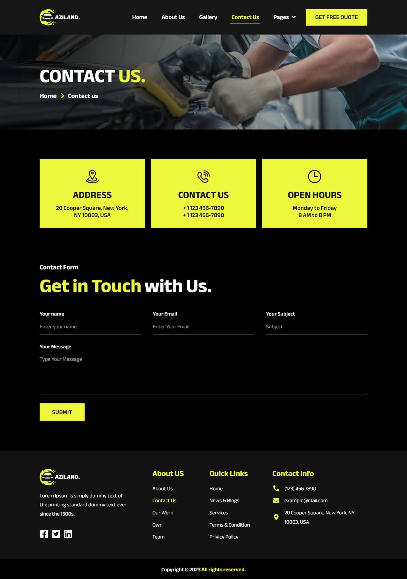 Aziland - Car Detailing Services & Repair Elementor Template Kit by awaiken
